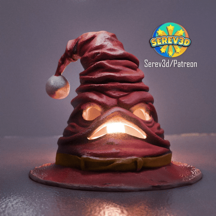 3D Printable Santa’s Sorting Hat - Wearable Wizard Holiday Hat - 3D ...