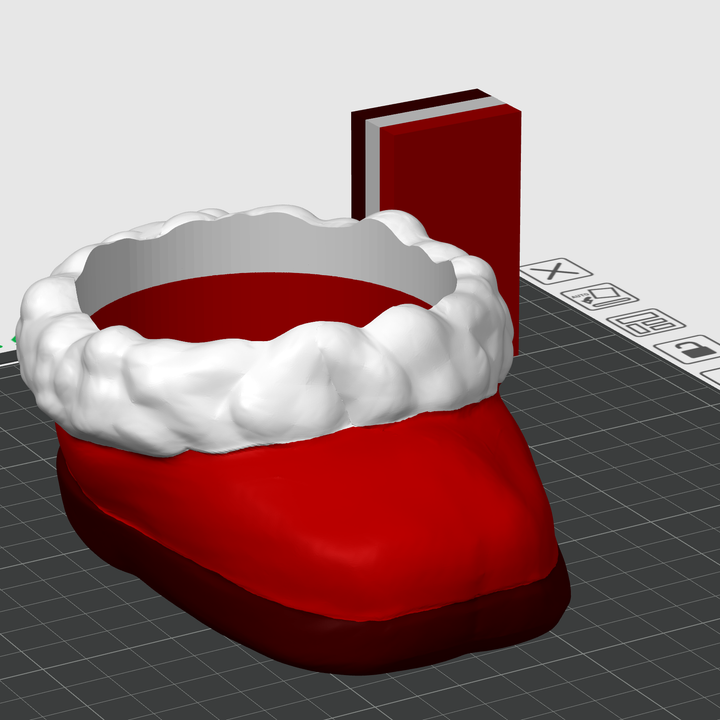 3D Printable Baby Rudolph in Santa's Boot - Candy Holder / Container ...