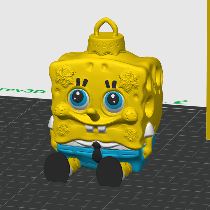 3D Printable Spongebob Ornament - Cute Christmas Tree Decoration - No ...