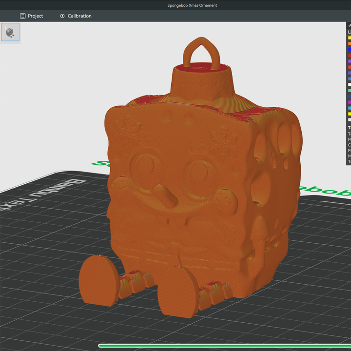 3D Printable Spongebob Ornament - Cute Christmas Tree Decoration - No ...