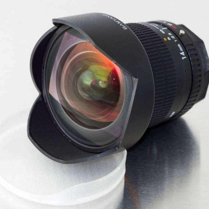 3D Printable Lens Cap (for Samyang 14mm f/2.8) by Walter Hsiao