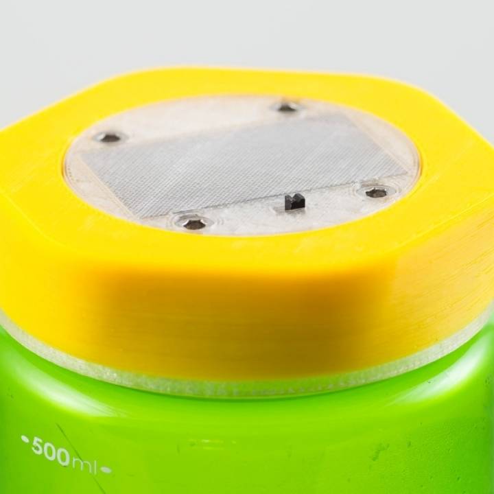 3D Printable Solar Bottle Cap Lantern by Walter Hsiao