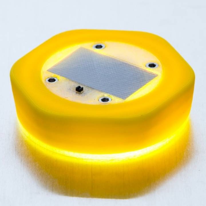 3D Printable Solar Bottle Cap Lantern by Walter Hsiao