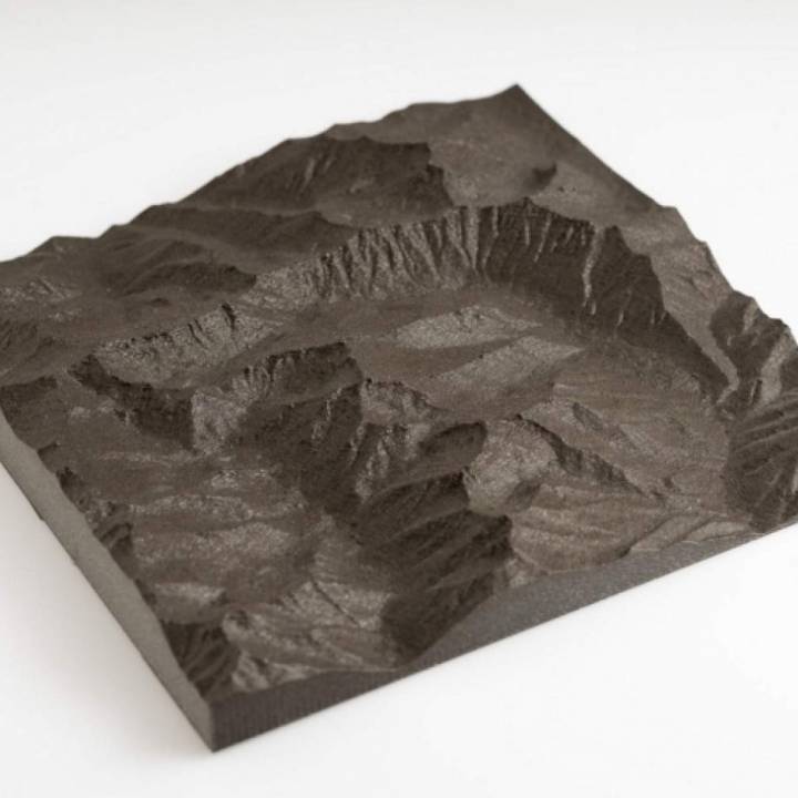 3D Printable Trinity Alps Maps by Walter Hsiao
