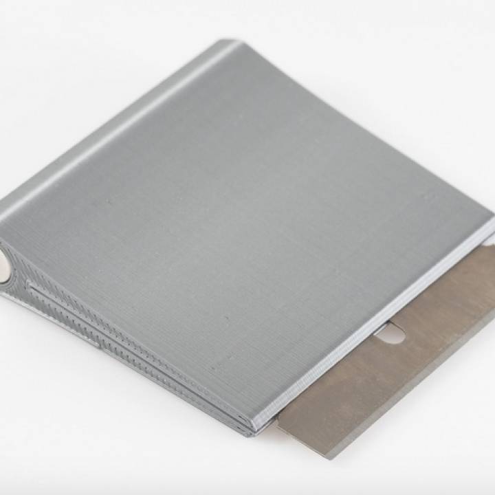 3D Printable Razor Scraper Short Handle by Walter Hsiao