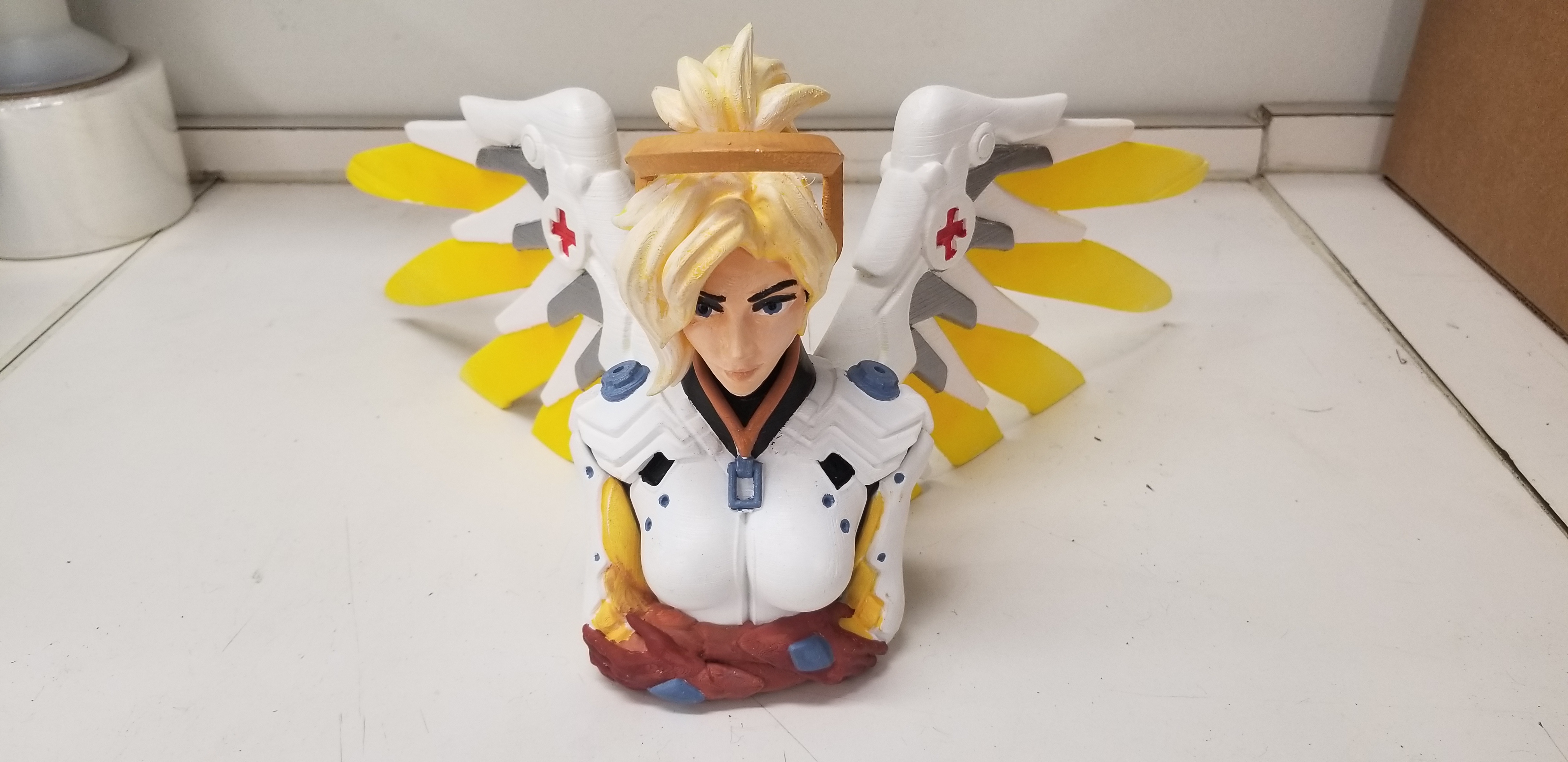 3D Printable Overwatch - Mercy Bust by Printed Obsession