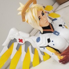 3D Printable Overwatch - Mercy Bust by Printed Obsession