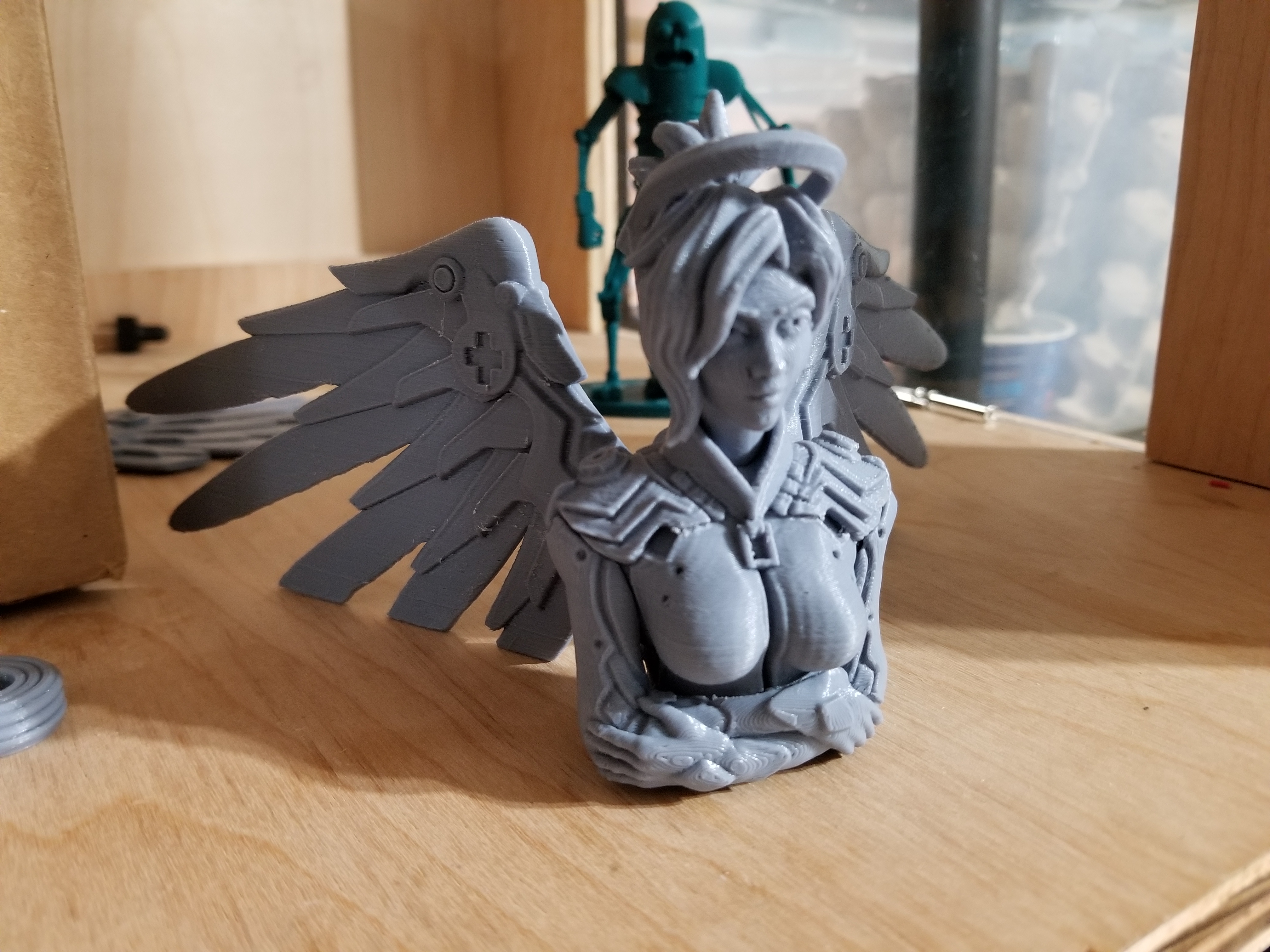 3D Printable Overwatch - Mercy Bust by Printed Obsession