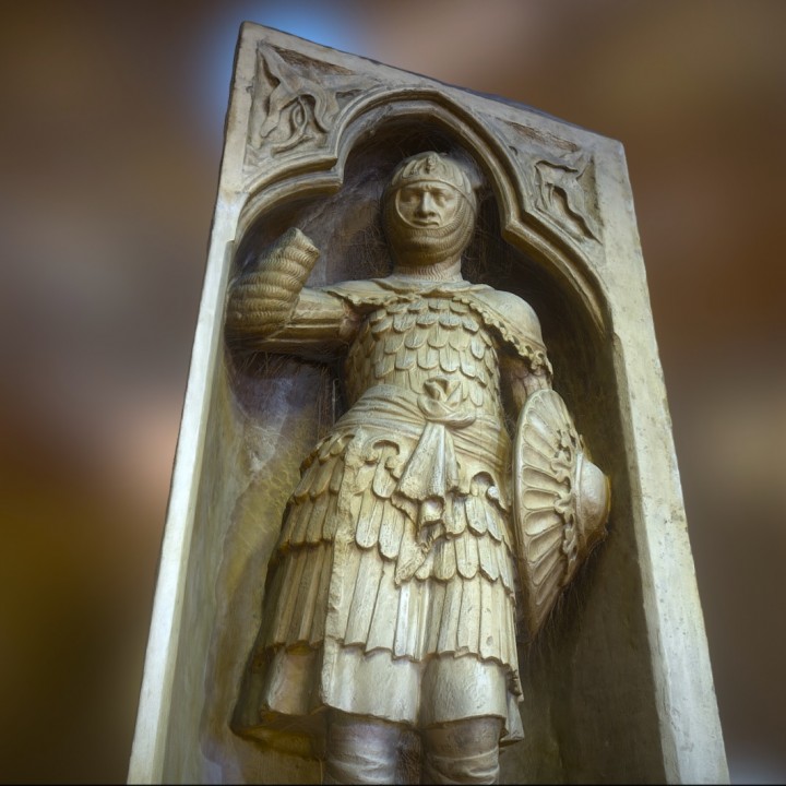 3D Printable Knight in armor and with shield by Marchal Geoffrey