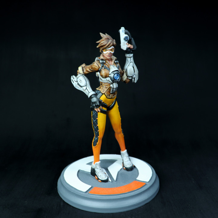3D Print of Overwatch - Tracer Full Figure by zymetheuy