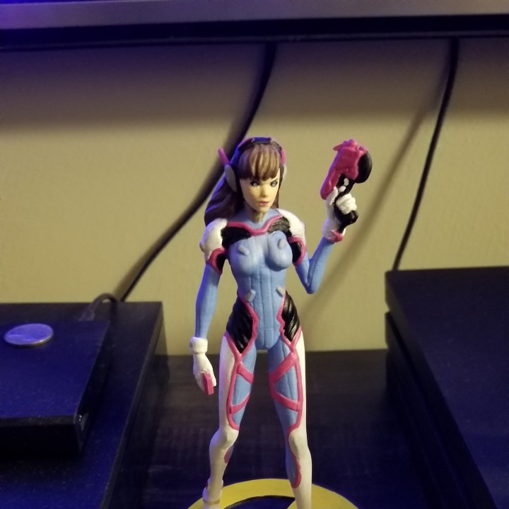 3D Print of Overwatch - D.Va Full figurine by The Maker's Dimension