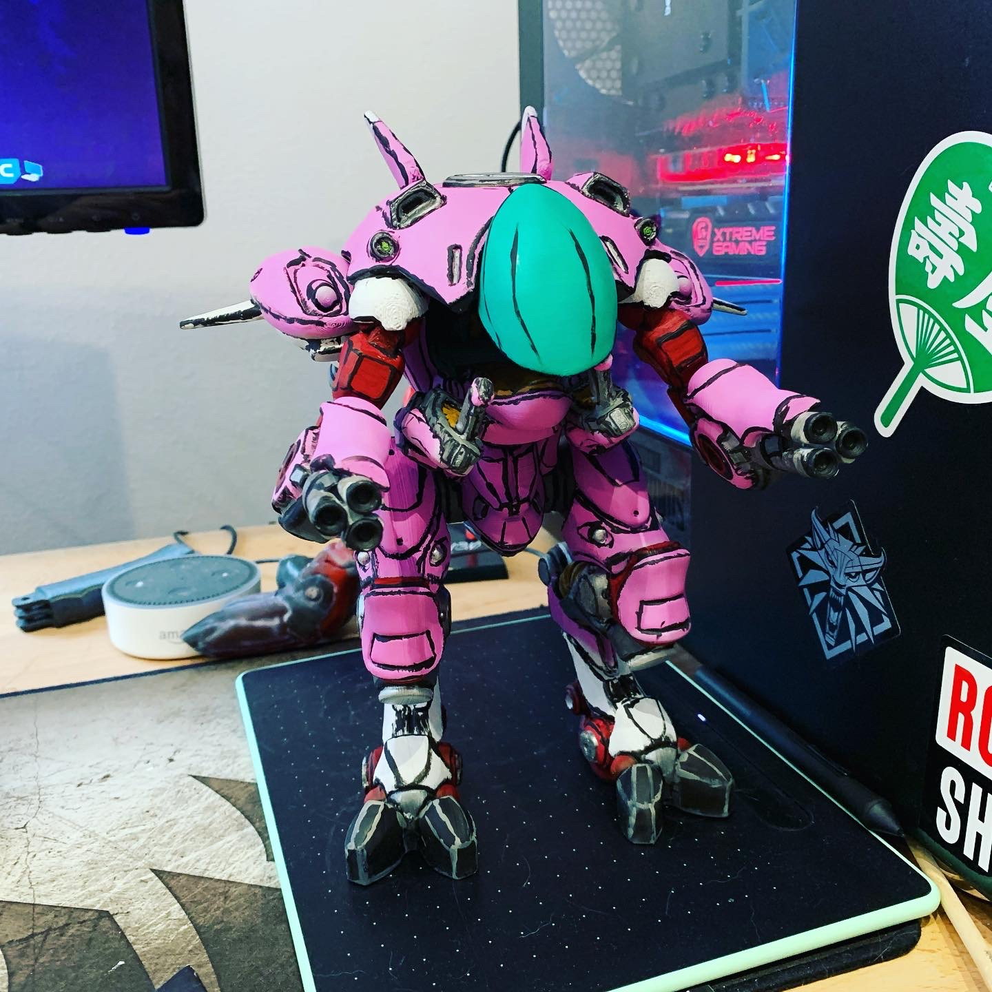 3D Print of Overwatch - D.Va & Meka - Victory Pose by rez2oox