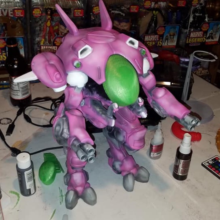 3D Print of Overwatch - D.Va & Meka - Victory Pose by JoshuaDodge