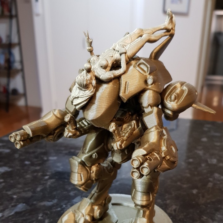 3D Print of Overwatch - D.Va & Meka - Victory Pose by CFF