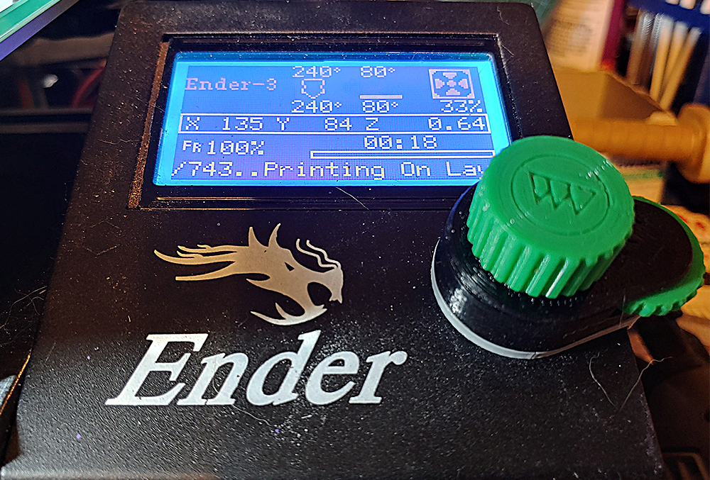 3D Printable 3D Printer Gear Knob with Fine Tuning Dial by Devin ...