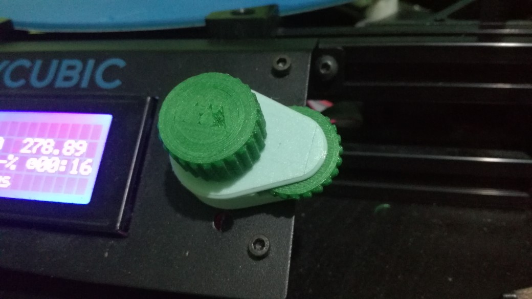 3D Printable 3D Printer Gear Knob with Fine Tuning Dial by Devin ...