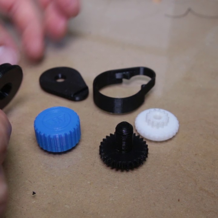 3D Printable 3D Printer Gear Knob with Fine Tuning Dial by Devin ...