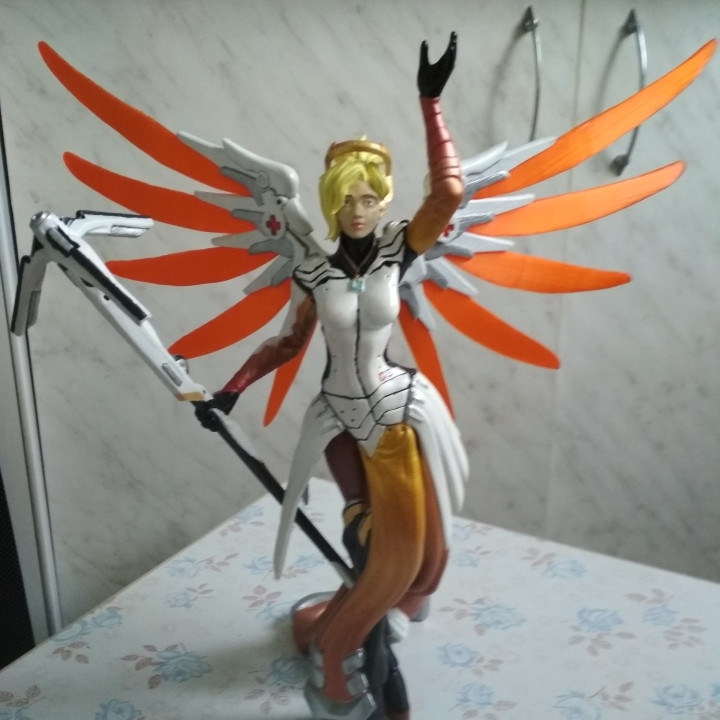 3D Print of Overwatch - Mercy Full Figure - 30 cm tall by RUSich101