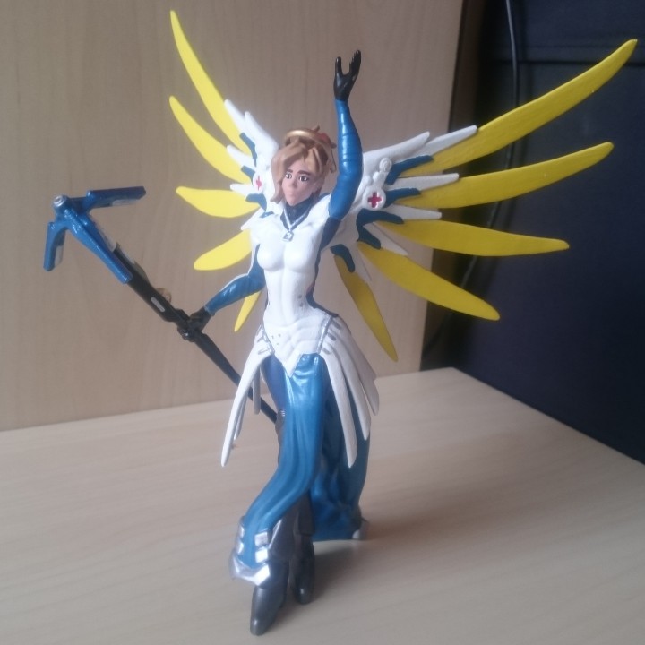 3D Print of Overwatch - Mercy Full Figure - 30 cm tall by BitteEinBrot