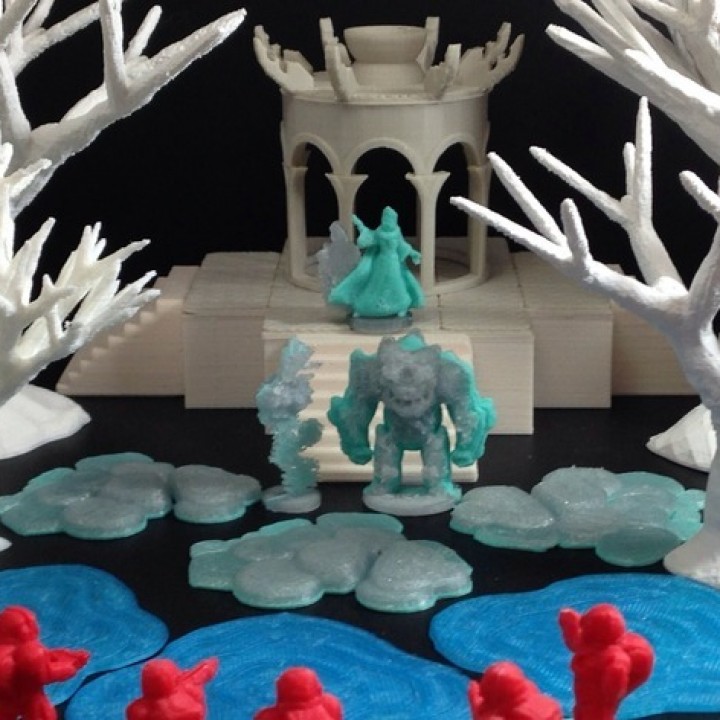 3D Printable Ice Elemental (18mm scale) by Arian Croft