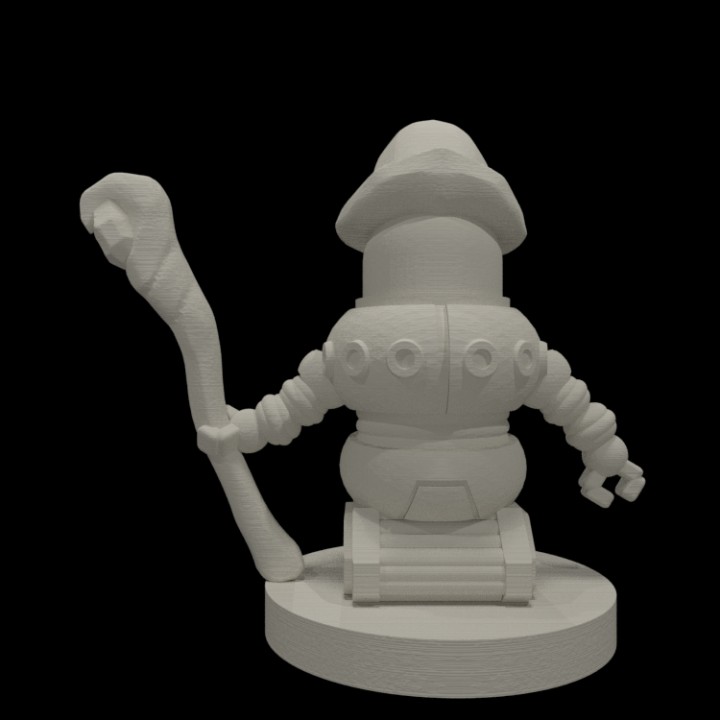 3D Printable RoboWizard (18mm scale) by Arian Croft