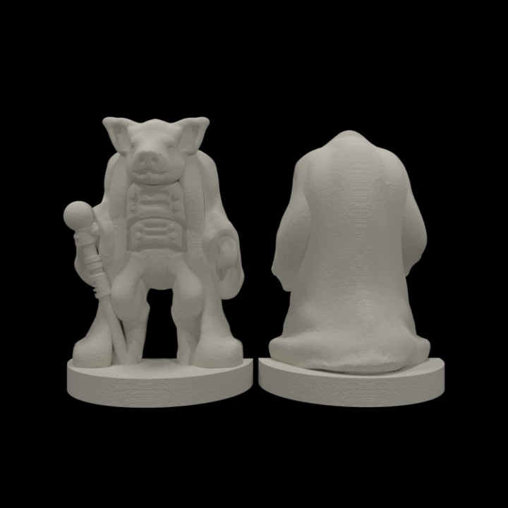 3D Printable Pigman Mage (18mm scale) by Arian Croft