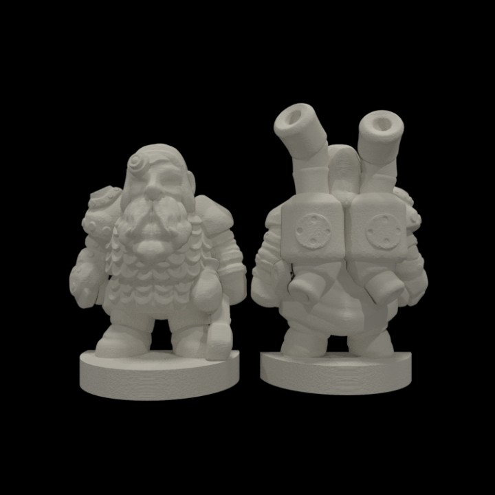 3D Printable Dwarfclan Tinkerer (18mm scale) by Arian Croft