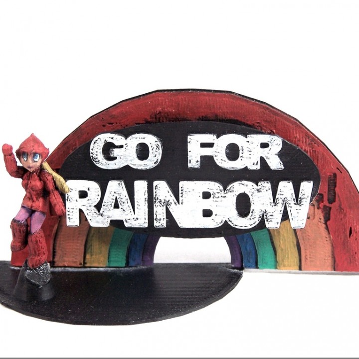 3D Printable Go For Rainbow by Arian Croft