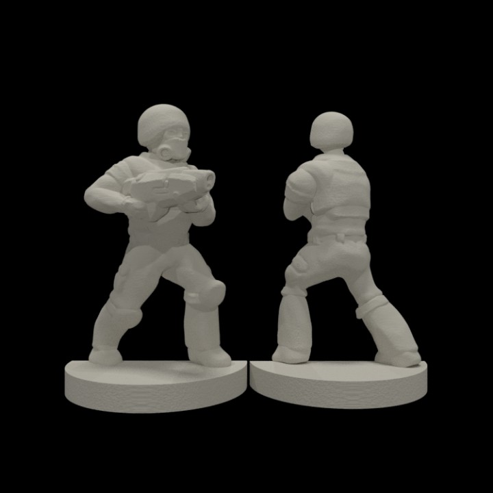 3D Printable Colonial Soldiers (18mm Scale) by Arian Croft