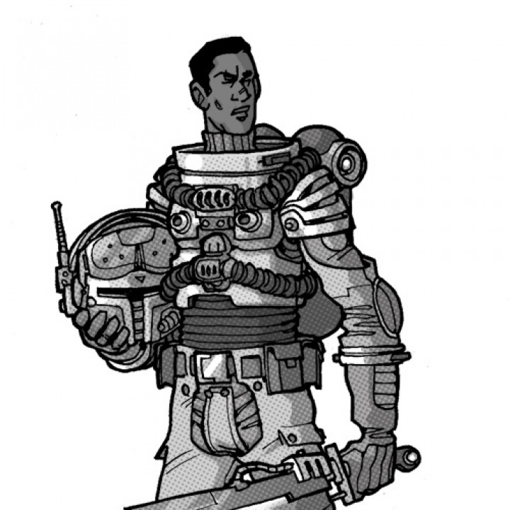 3D Printable Lost Agency Stencil by Arian Croft