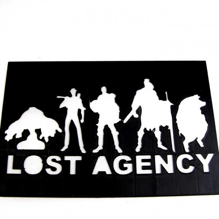 3D Printable Lost Agency Stencil by Arian Croft