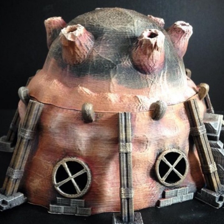 3D Printable Stonepunk Alien Dwelling (15mm scale) by Arian Croft