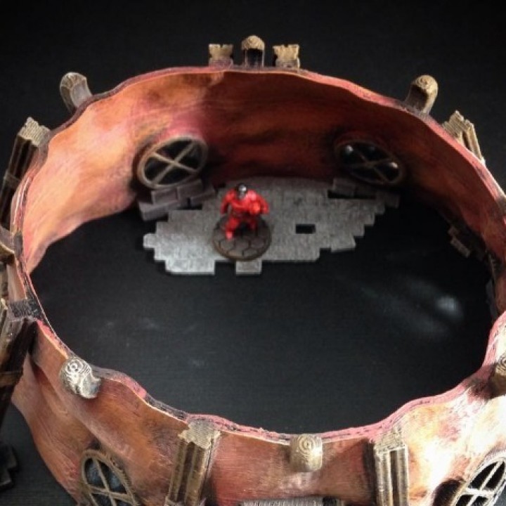 3D Printable Stonepunk Alien Dwelling (15mm scale) by Arian Croft