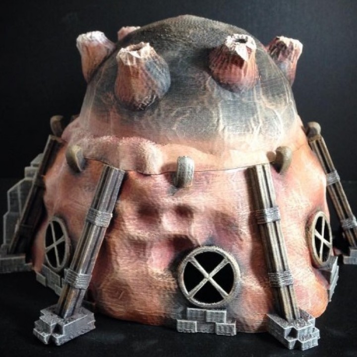 3D Printable Stonepunk Alien Dwelling (15mm scale) by Arian Croft