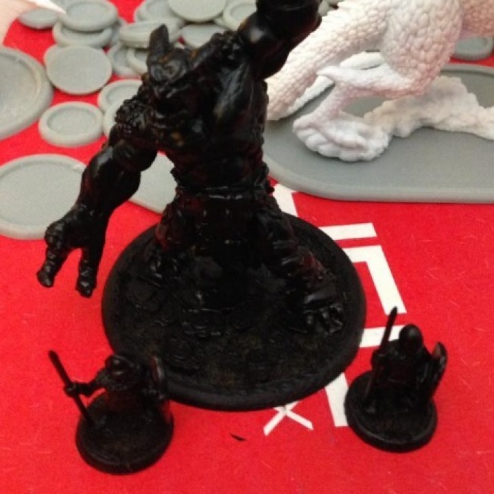 3D Printable Recessed Monster Bases (15mm scale) by Arian Croft