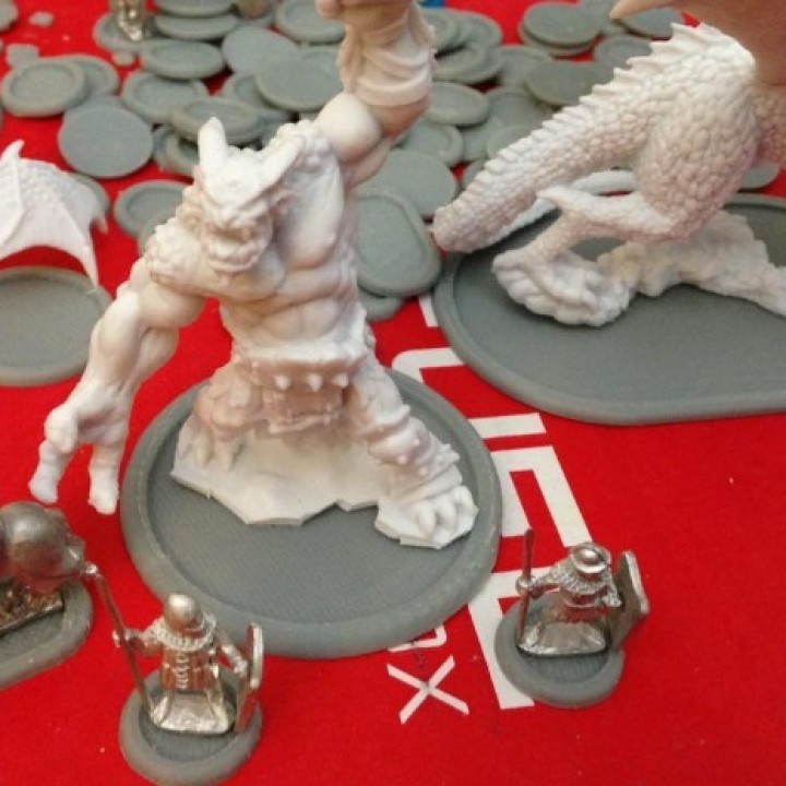 3D Printable Recessed Monster Bases (15mm scale) by Arian Croft