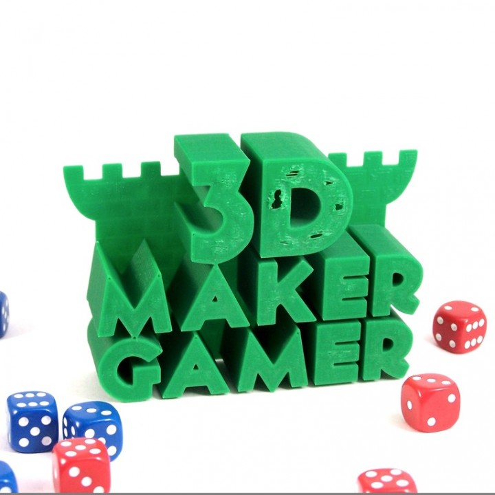 3D Printable 3D Maker Gamer Logo by Arian Croft