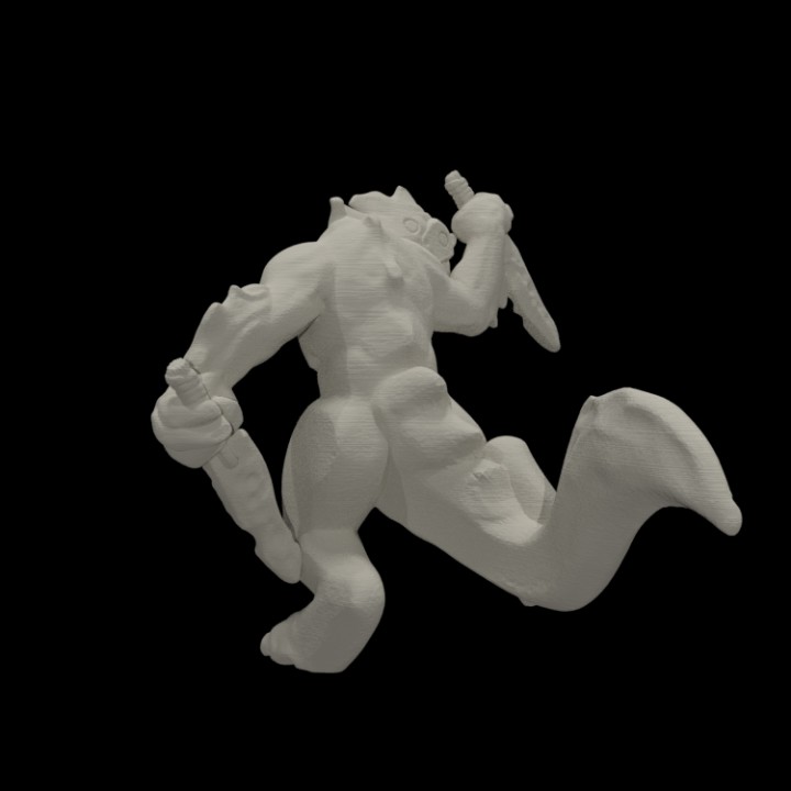 3D Printable Slisk Warriors (15mm scale) by Arian Croft