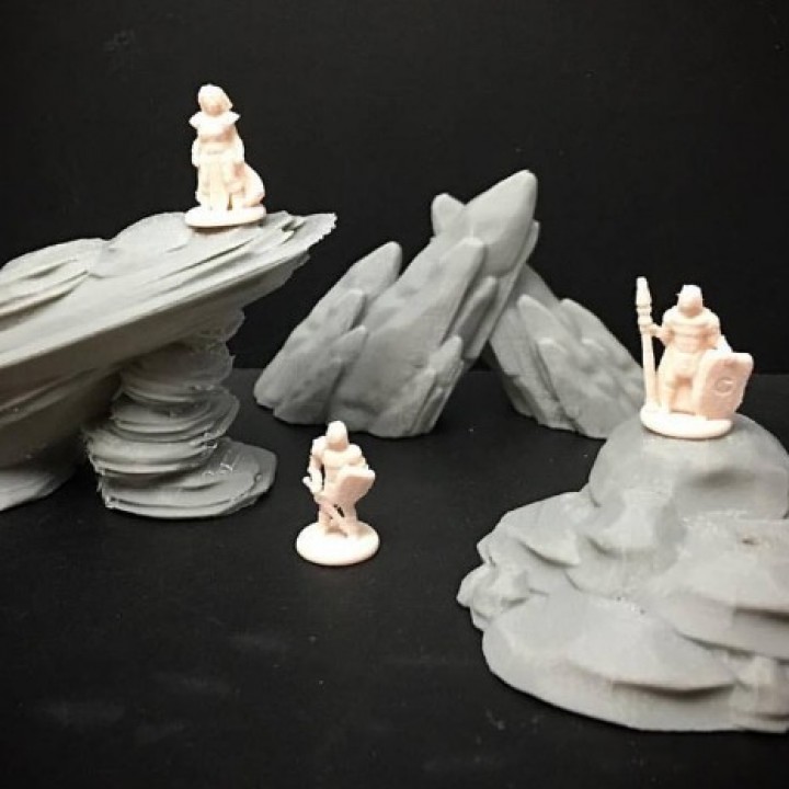 3D Printable Rock Formations (15mm/18mm/28mm scale) by Arian Croft