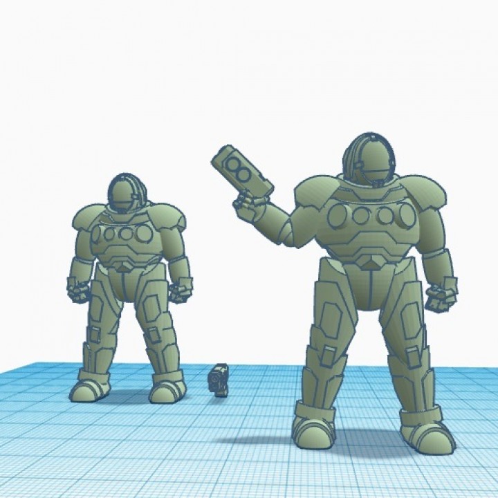 3D Printable TinkerCAD Power Armored Trooper by Arian Croft