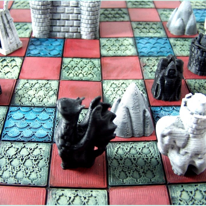 3D Printable Cyvasse Board (Variant) by Arian Croft