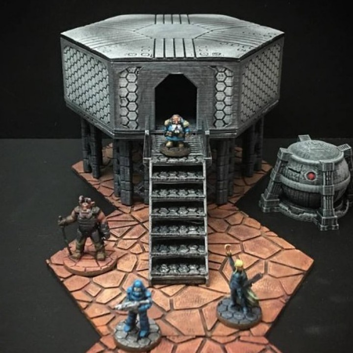 3D Printable Hexagonal Platform (15mm scale) by Arian Croft