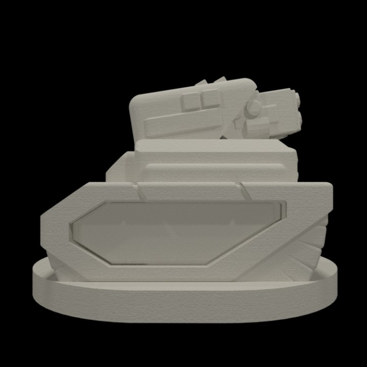 3D Printable Turret Mech (18mm scale) by Arian Croft