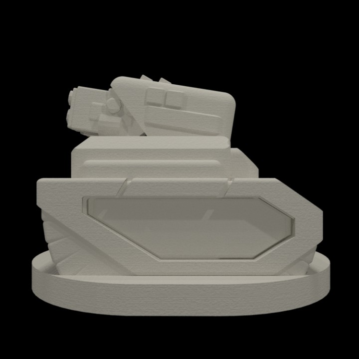 3D Printable Turret Mech (18mm scale) by Arian Croft
