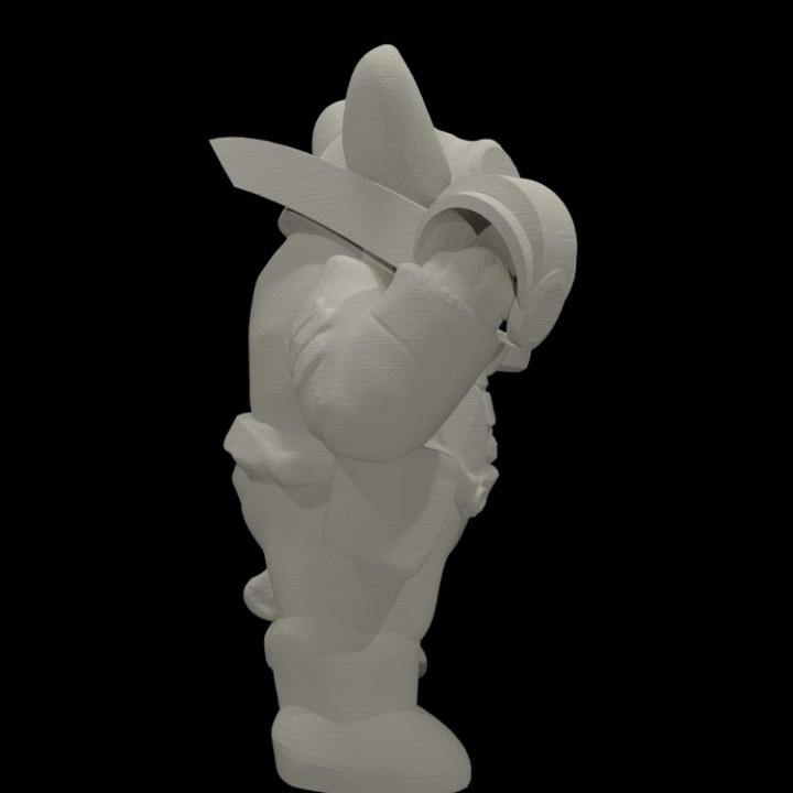 3D Printable Mouse Pookah Space Pirate (28mm/Heroic scale) by Arian Croft