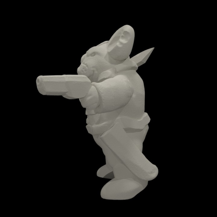 3D Printable Mouse Pookah Space Pirate (28mm/Heroic scale) by Arian Croft