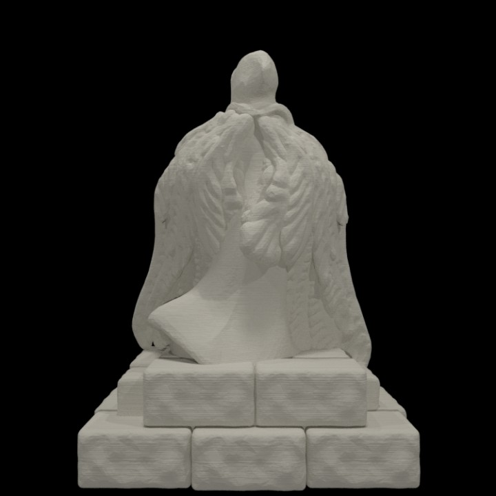 3D Printable Angelic Statue (28mm/Heroic scale) by Arian Croft