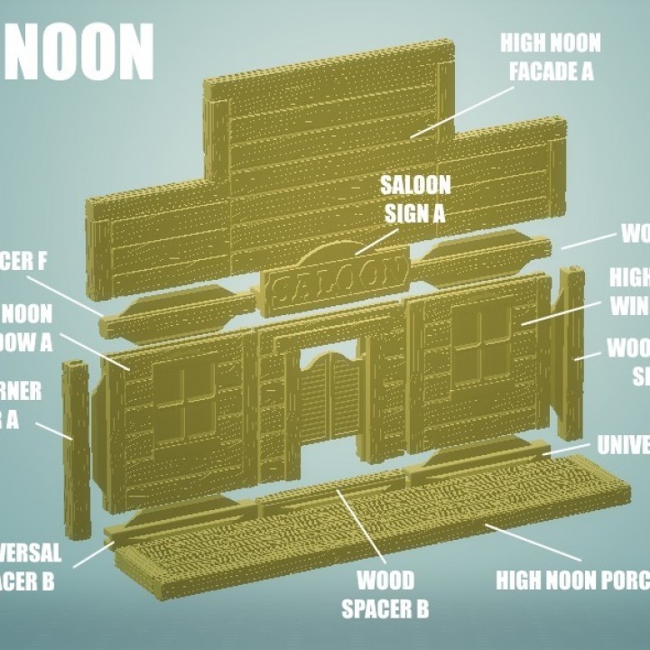 3D Printable Z.O.D. High Noon Theme Bases (28mm/Heroic scale) by Arian ...