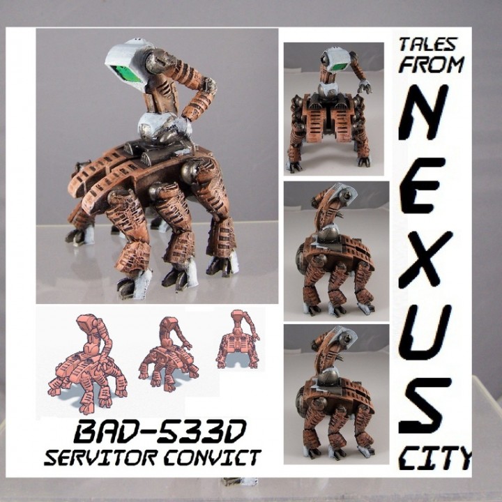 3D Printable Bad-533D, Servitor Convict by Arian Croft