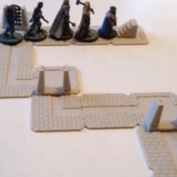 3D Printable Drakendar Tabletop Roleplaying Map Tiles by Arian Croft